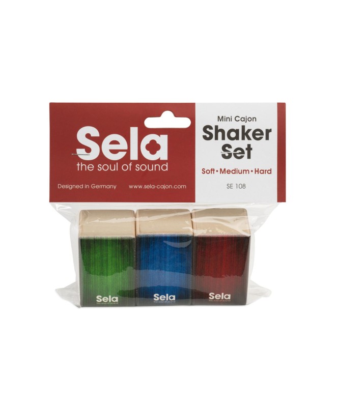 Mini Cajon Shaker set Sela SE 108 (komplet 3 stresal obliki cajona)